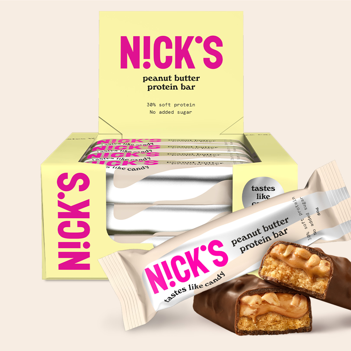 Proteinbar peanut butter | Protein bar – NICK'S EU