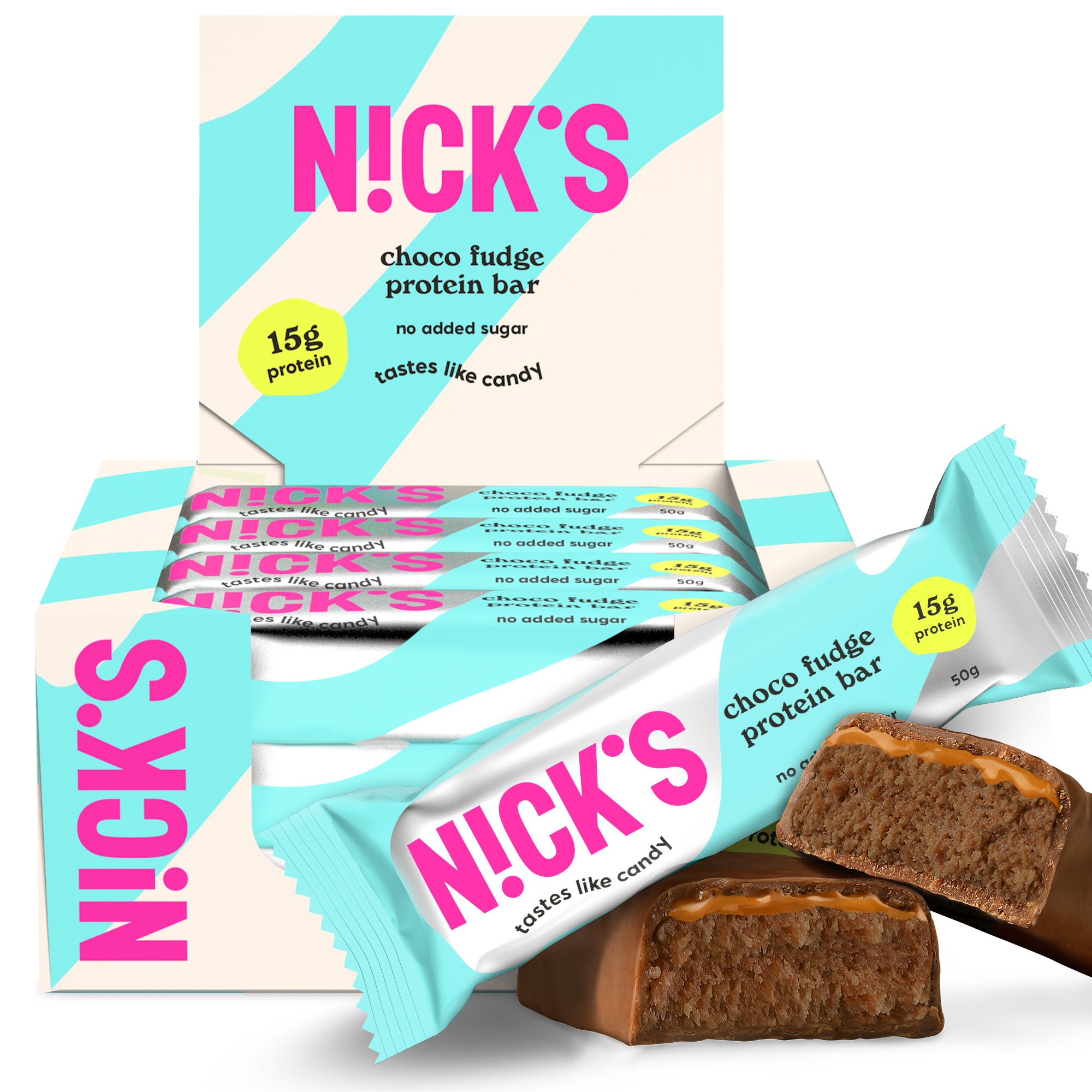 Protein bar choco fudge 12 x 50g – NICK'S EU