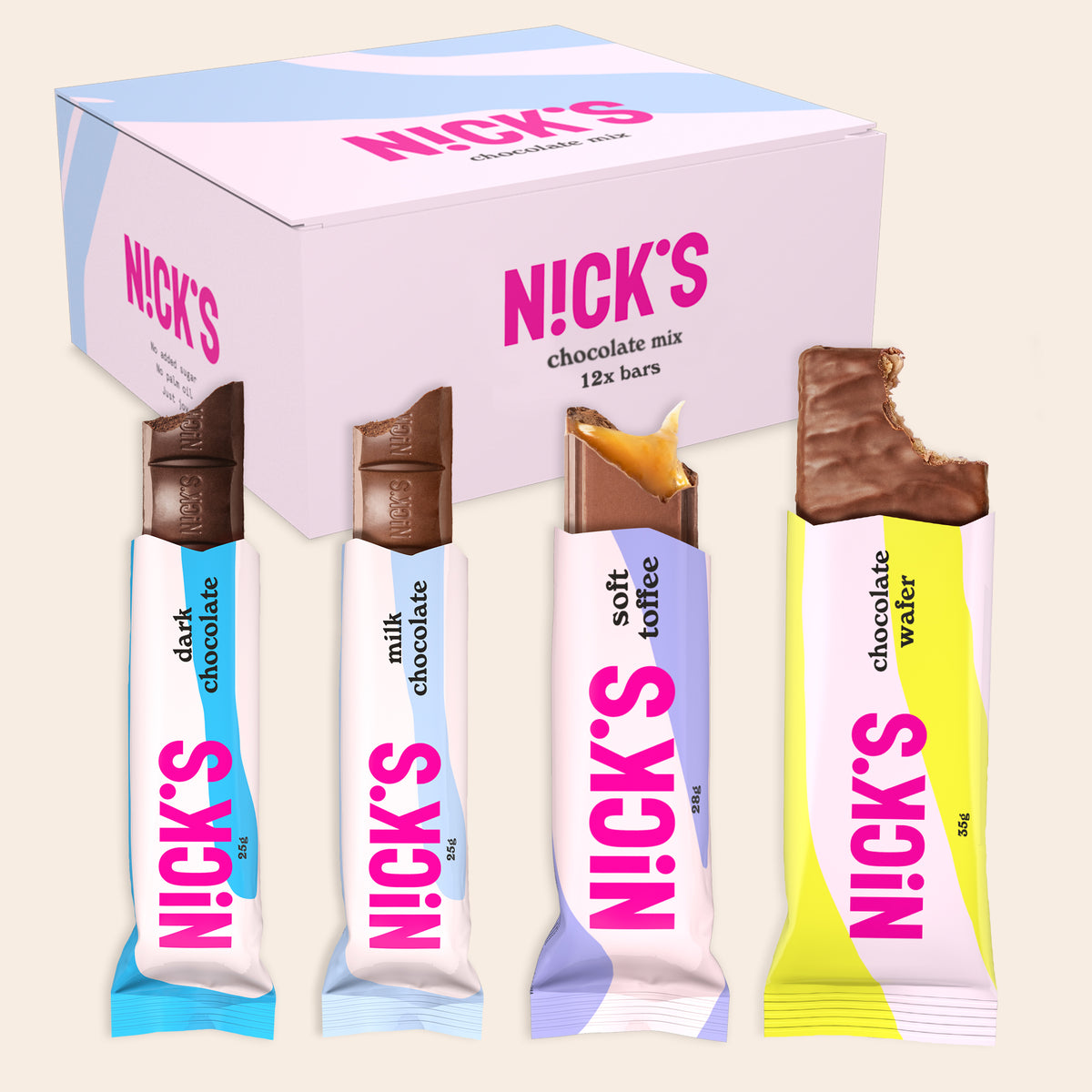Chokladbars | Utan tillsatt socker | Choklad – NICK'S EU